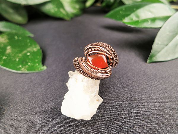 SunayLaLuna Karneol-Ring Halbedelsteinschmuck